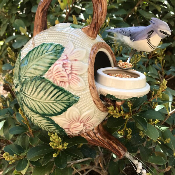 Teapot Bird House - Etsy