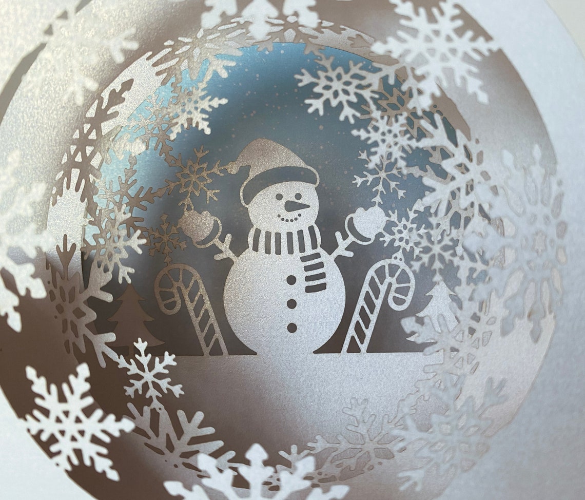 3D Pop-up Snow Globe Snowman Christmas Card - Etsy UK