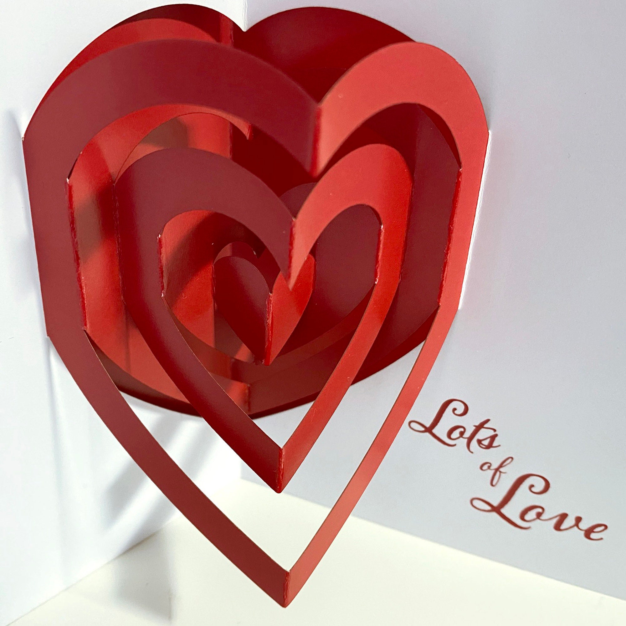 Lots of Love Heart Pop-up Card - Etsy