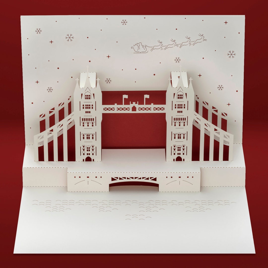 Tower Bridge Christmas 3D Pop-up Card - Etsy