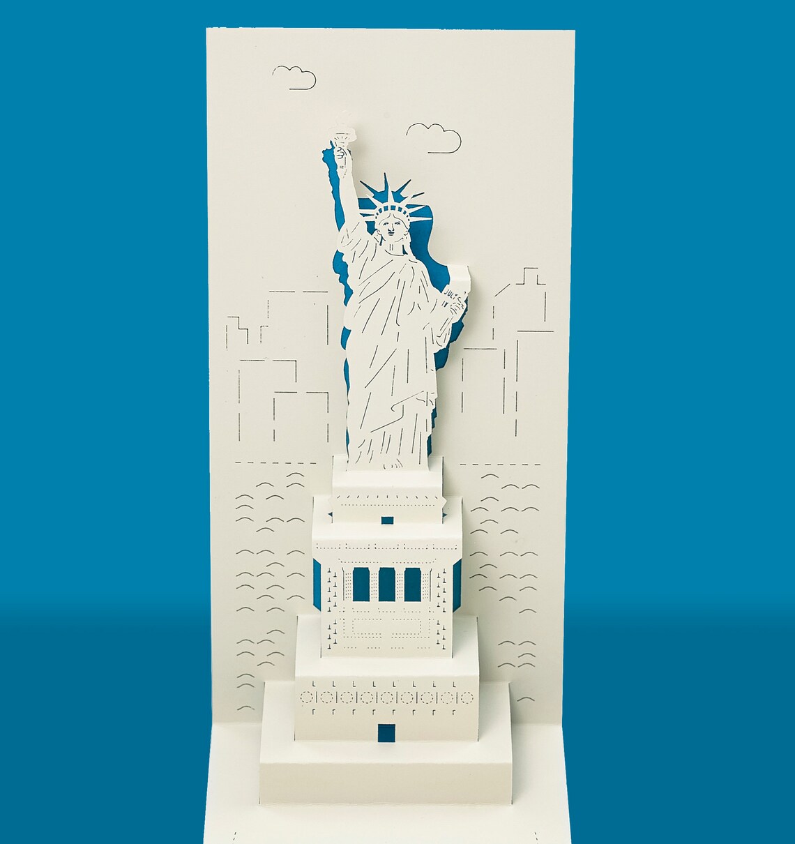 Statue of Liberty NYC Pop-up Card - Etsy