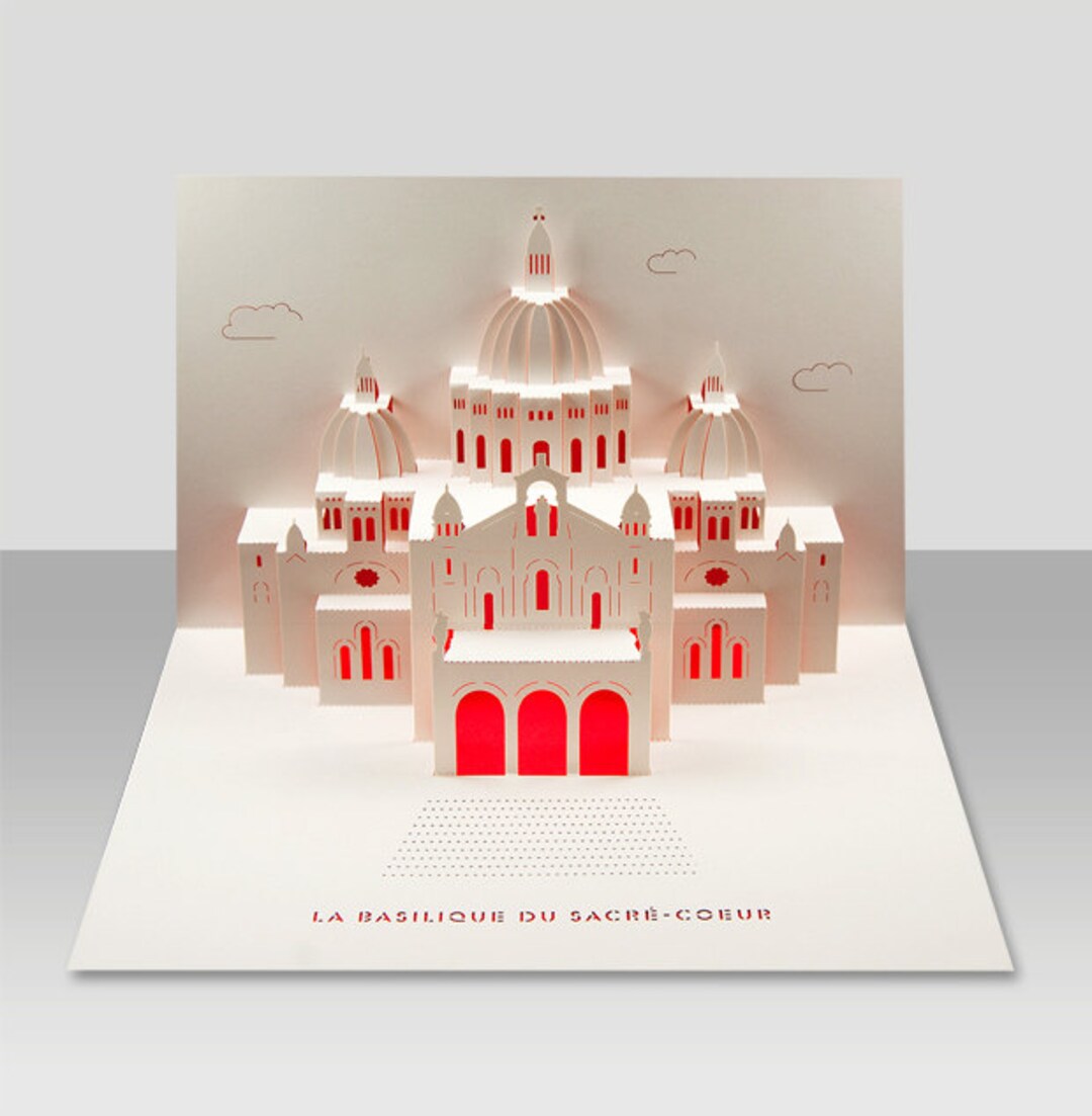 Sacre Coeur Basilica 3D Pop-up Card - Etsy
