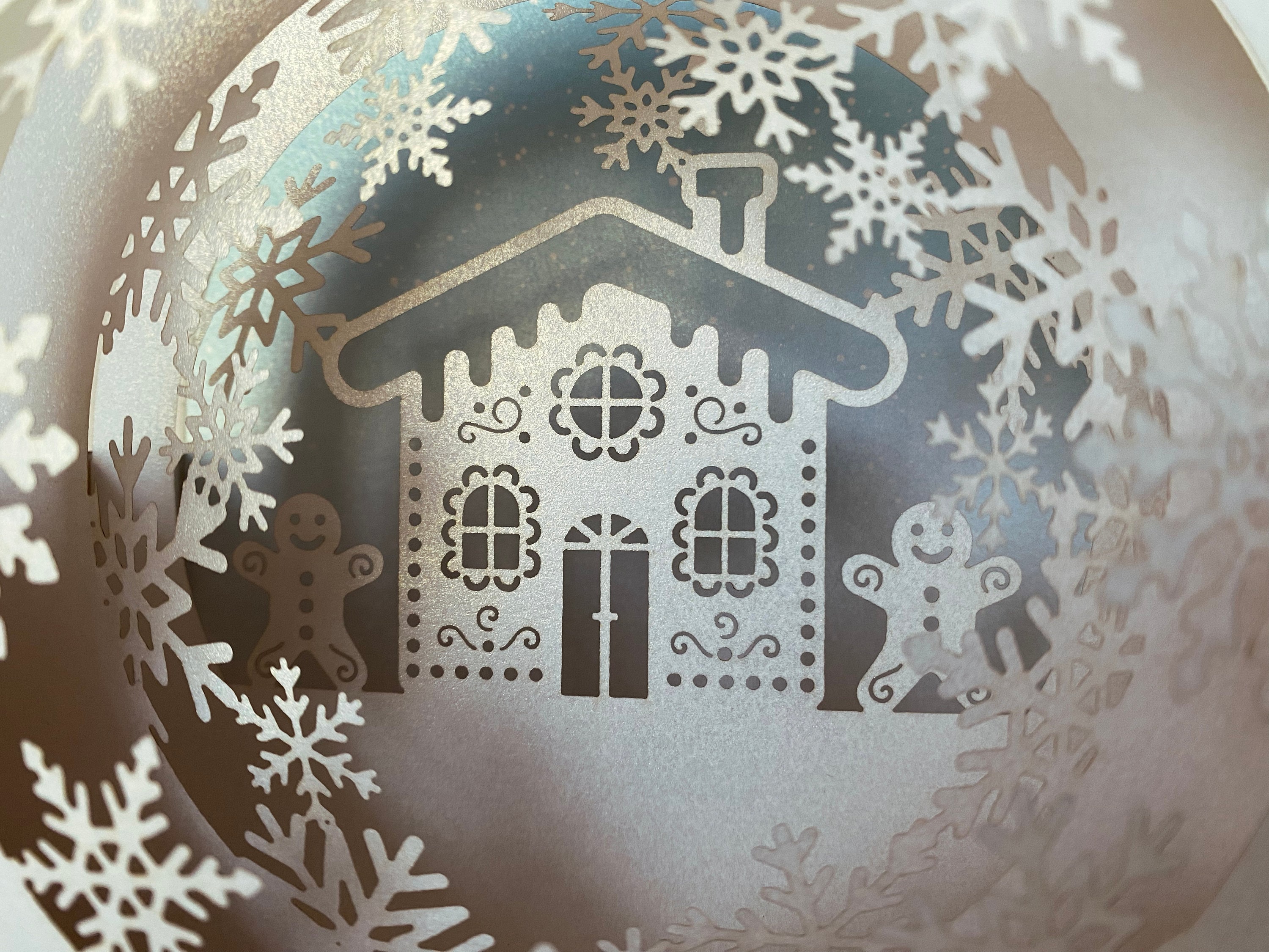 3D Pop-up Snow Globe Gingerbread House Christmas Card - Etsy
