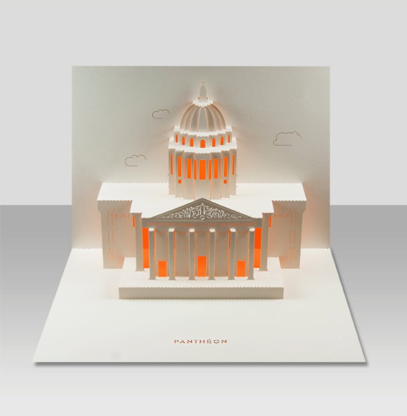 Pantheon 3D Pop-up Card - Etsy