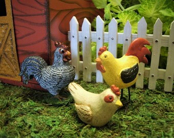 Miniature roosters | Etsy