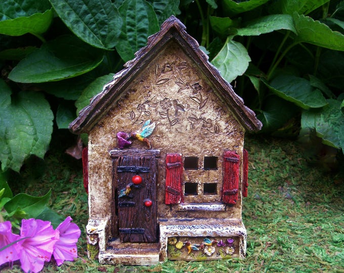 Hummingbird Hideaway - Fairy House - Cottage - Fairy Garden - Miniature ...