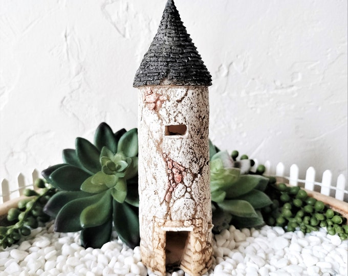 6" MINI Tower - Terrarium - Mini Fairy Garden - Miniature Garden - Mini ...