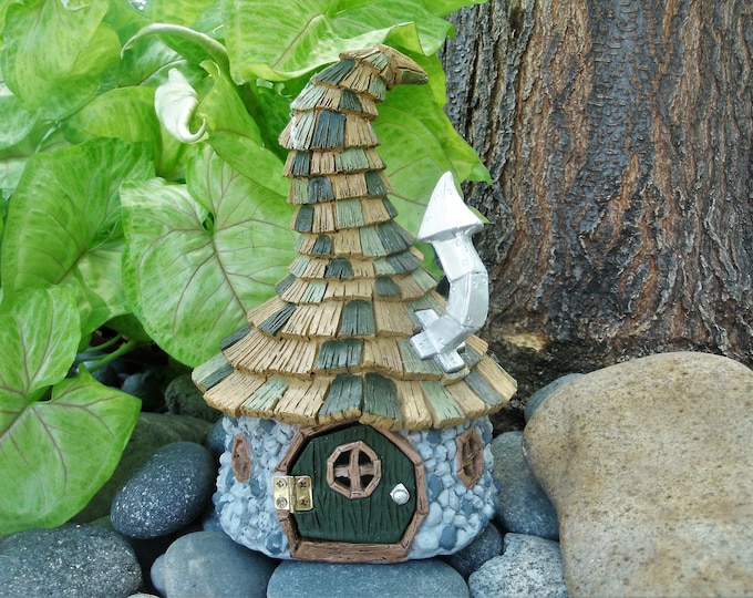 Mini Wizard House - 7"- Wizard Shack - Fairy Garden - Home - Cottage ...