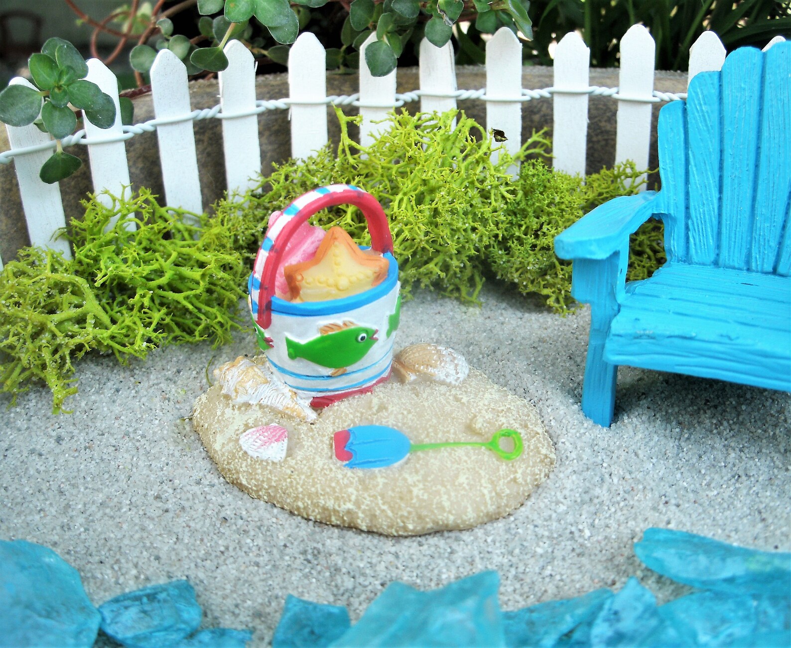 Mini Beach Pail in Sand Fairy Garden Beach Garden - Etsy