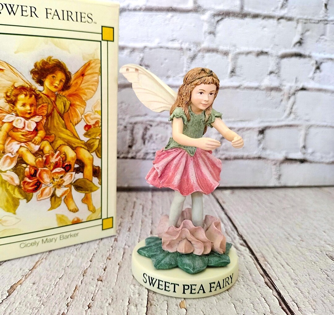 Sweet Pea Fairy NEW in Box Vintage Pedestal Fairy RETIRED Cicely Mary ...