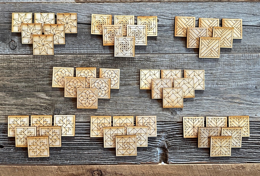 Laser Cut Barn Quilt Mosaics, Supplies for DIY Crafts, Laser Cut Shapes ...