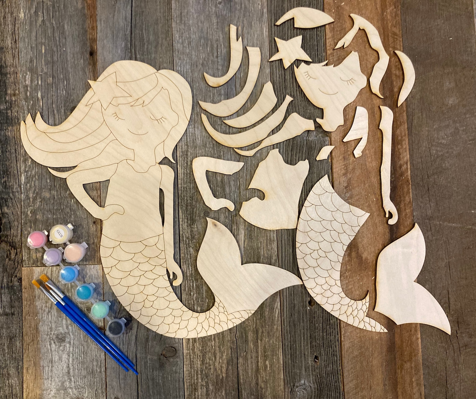 DIY Mermaid Painting Kit, DIY Craft Kit, Paint at Home Kit, Gift for ...