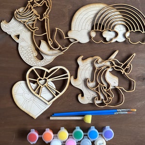 Kid's Stocking Stuffer Party Favor Unicorn Rainbow Mermaid Painting Kit ...
