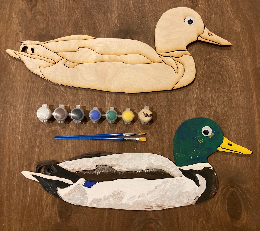 DIY Craft Kit for Kids, Mallard Duck Painting Kit, Paint at Home Kit ...