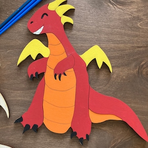 DIY Kit DIY Craft Kit Dragon Painting Kit Paint at Home | Etsy