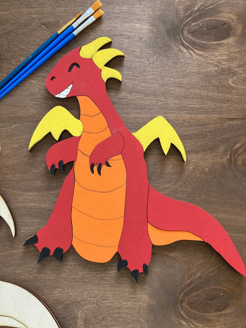 DIY Kit DIY Craft Kit Dragon Painting Kit Paint at Home | Etsy