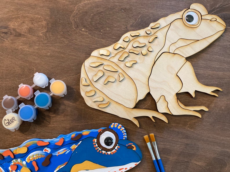 DIY Kit DIY Craft Kit Frog Painting Kit Paint at Home Kit - Etsy