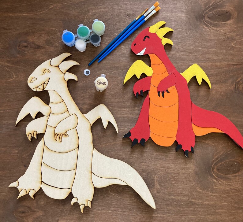 DIY Kit DIY Craft Kit Dragon Painting Kit Paint at Home | Etsy