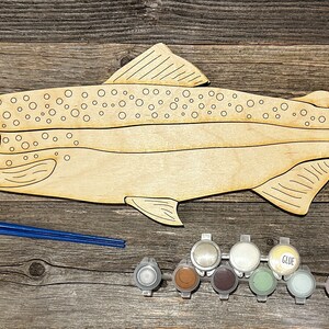 DIY Painting Kit, DIY Craft, Rainbow Trout Painting Kit, Paint at Home ...