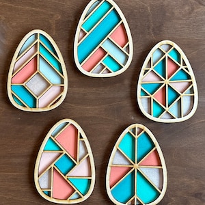 Easter Egg Mosaics Decor Gift Craft Painting Kit, Easter DIY Painting ...