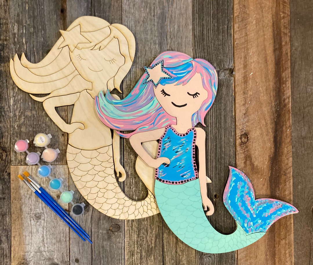 DIY Mermaid Painting Kit, DIY Craft Kit, Paint at Home Kit, Gift for ...