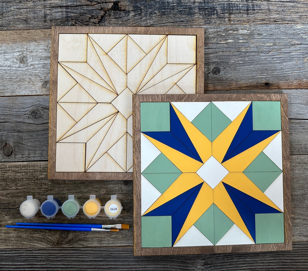 DIY Barn Quilt Mosaic Paint at Home Painting Party Craft Kit, DIY ...