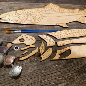 DIY Painting Kit, DIY Craft, Rainbow Trout Painting Kit, Paint at Home ...
