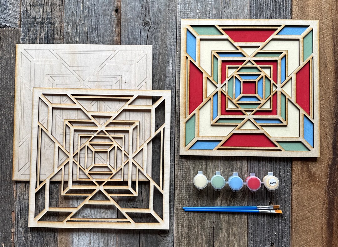 DIY Mosaic Pattern Decor Painting Kit, Easy to Paint DIY Craft Kit ...