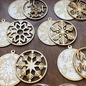 DIY Snowflake, Let It Snow Ornaments Painting Kit, DIY Craft Kit ...