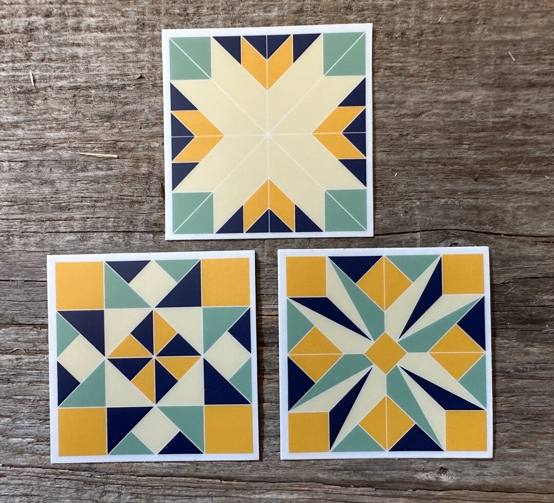 Barn Quilt Pattern Vinyl Sticker, Gift for Her Him and Quilters, Barn ...