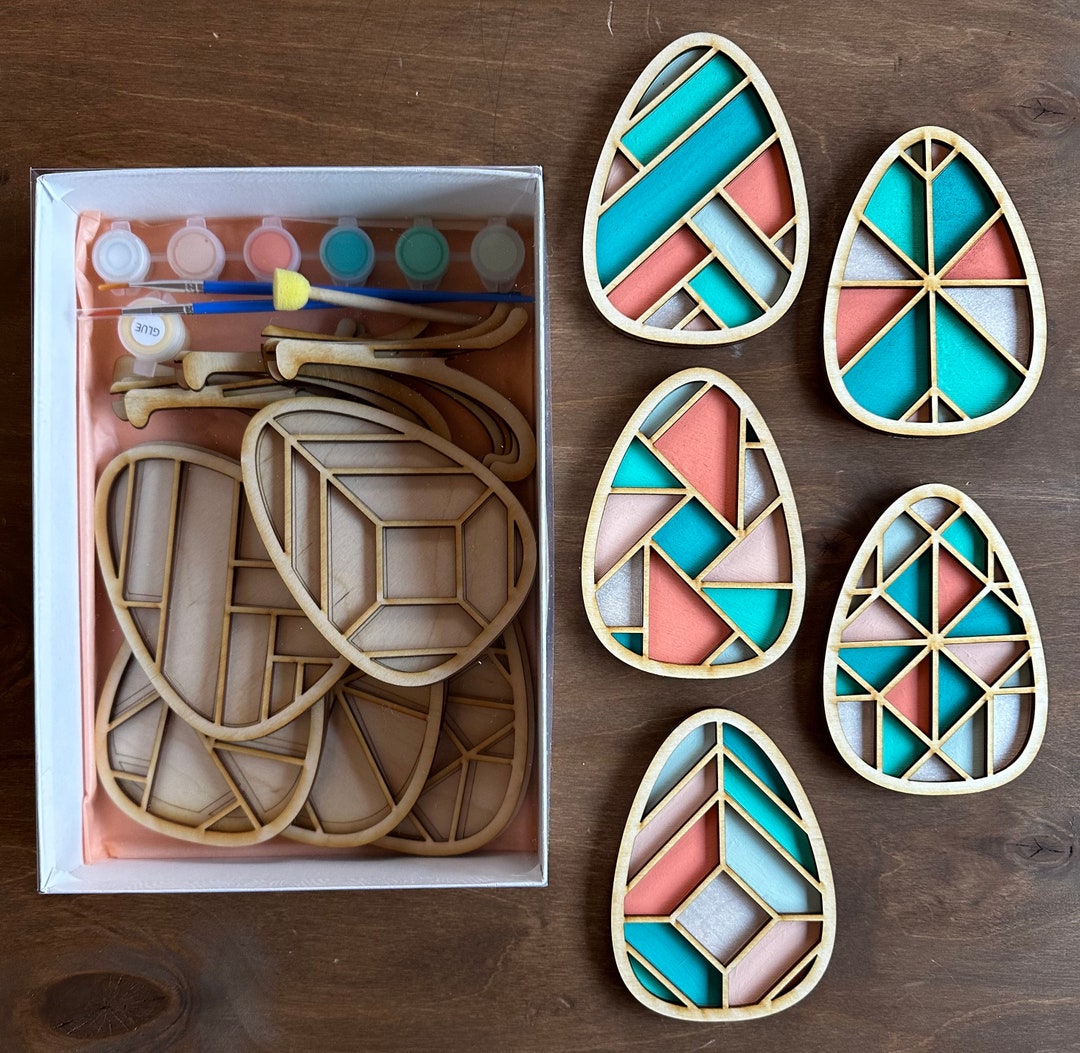 Easter Egg Mosaics Decor Gift Craft Painting Kit Easter DIY - Etsy