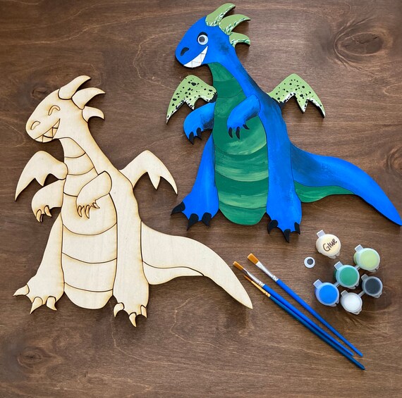 DIY Kit DIY Craft Kit Dragon Painting Kit Paint at Home | Etsy