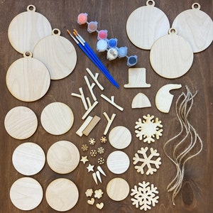 DIY Snowmen and Snowflake Ornaments Painting Kit, Kids DIY Ornament ...