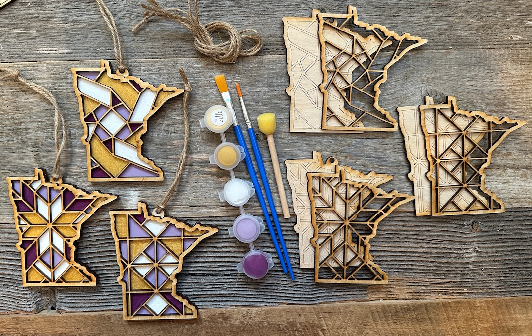 Barn Quilt Pattern Minnesota Ornaments, DIY Minnesota Craft, Paint Your ...