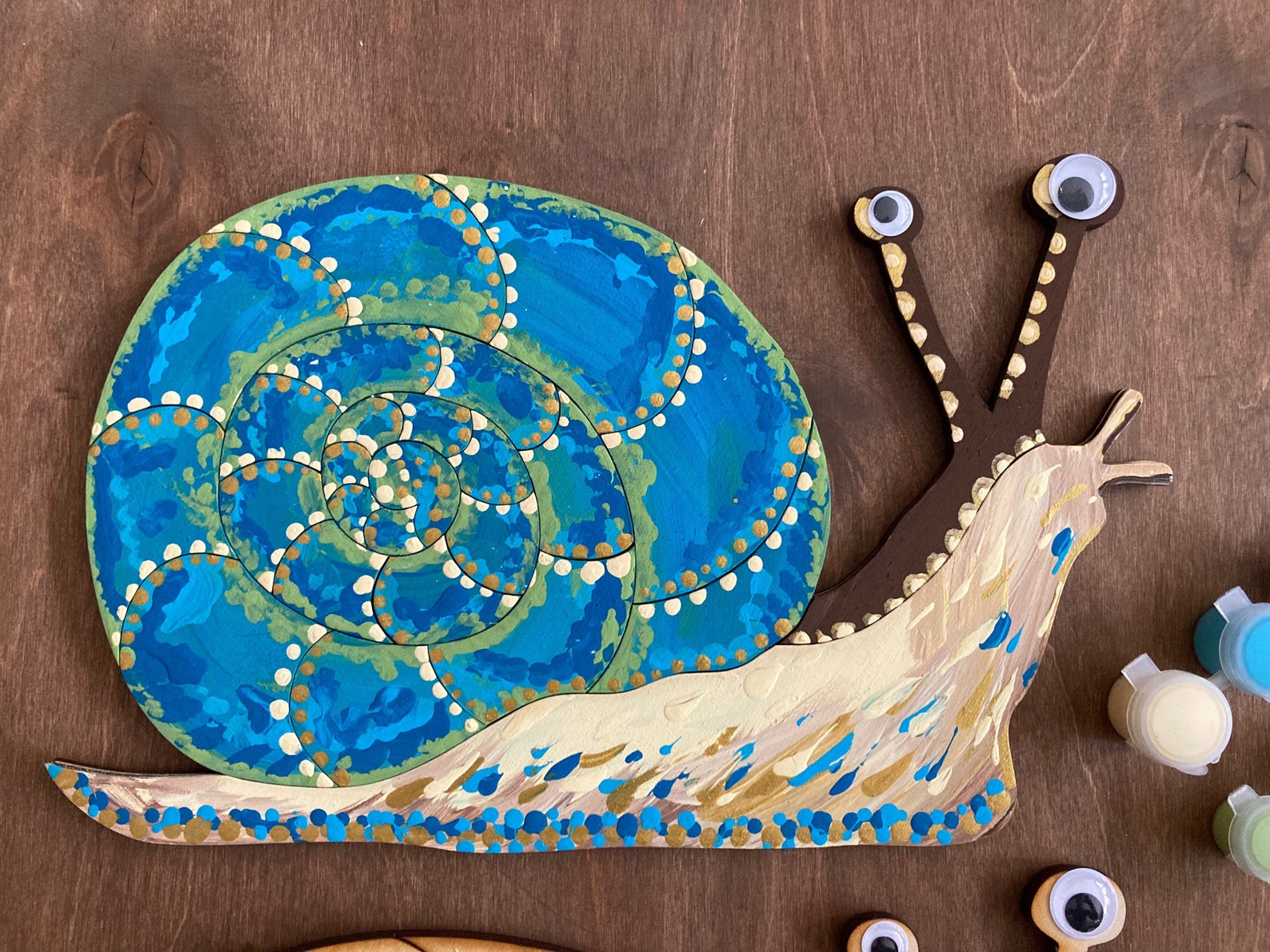 DIY Kit Craft Kit for Kids Snail Painting Kit Paint at Home - Etsy