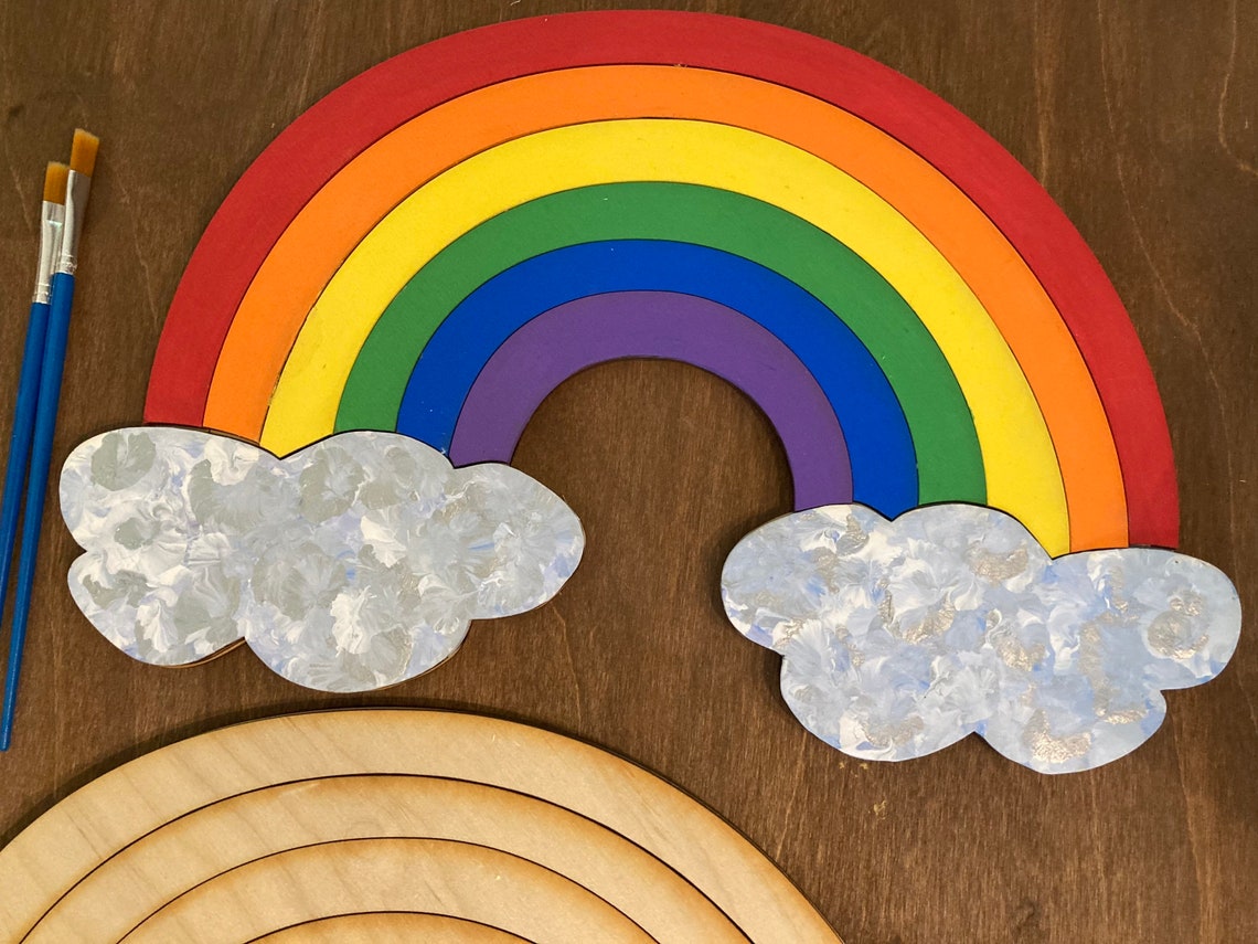 DIY Rainbow Painting Kit DIY Craft Kit Paint at Home Kit | Etsy