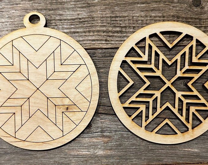 Barn Quilt Pattern Ornament, DIY Ornament for Christmas, Barn Pattern ...