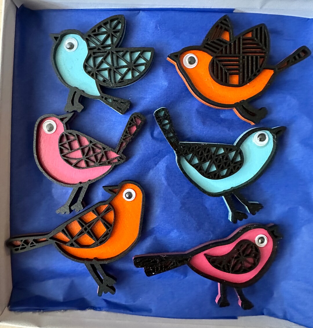 Adorable Bird Magnets, Cute Bird Magnets, Gift for a Friend, Handmade ...