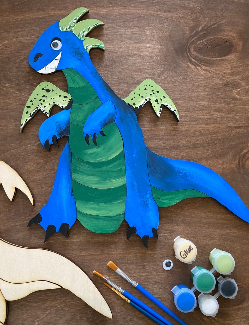 DIY Kit DIY Craft Kit Dragon Painting Kit Paint at Home | Etsy