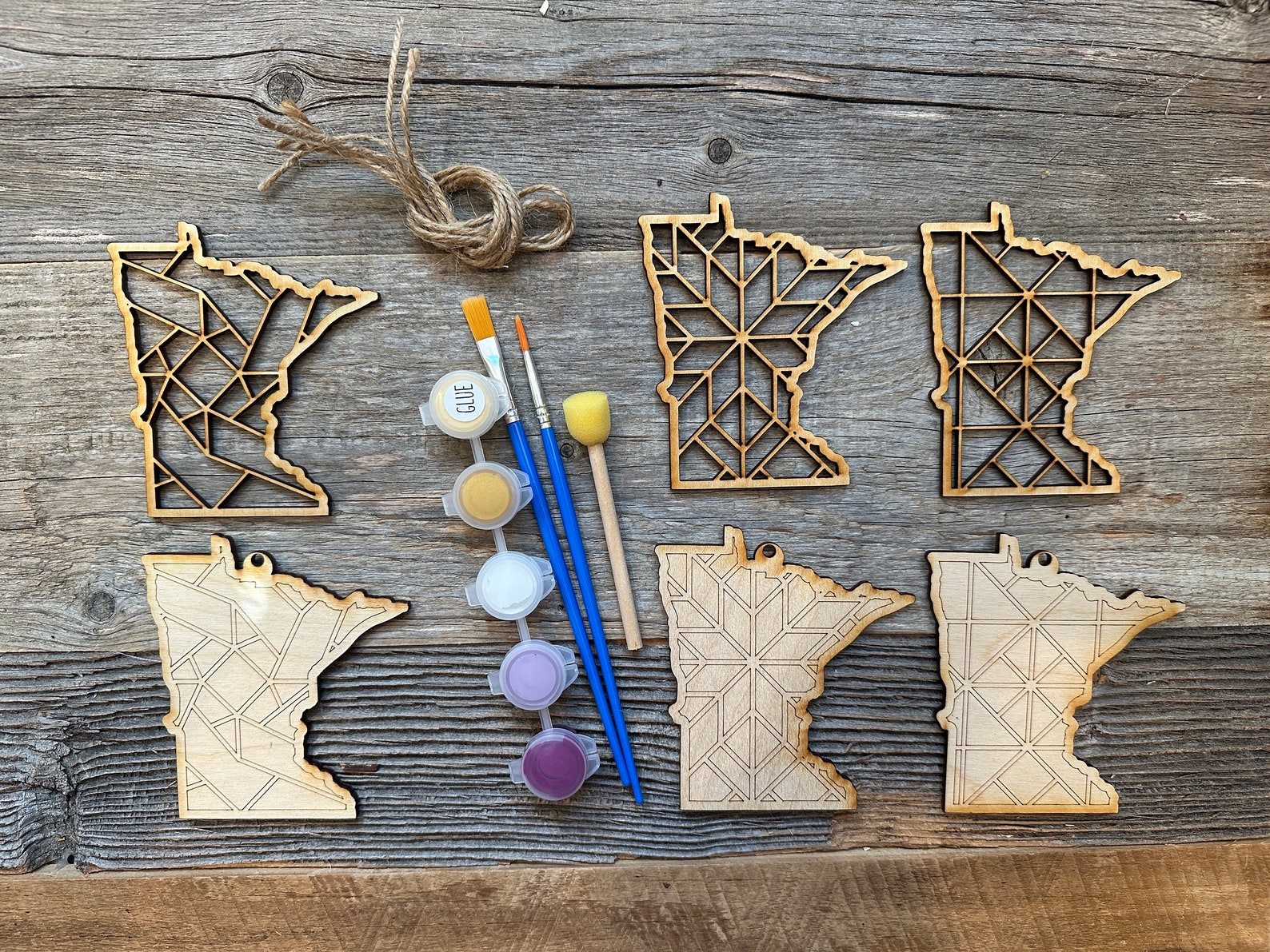 Barn Quilt Pattern Minnesota Ornaments, DIY Minnesota Craft, Paint Your ...
