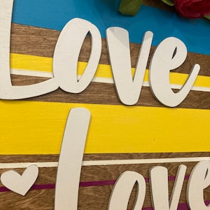 Love is Love, Wooden Door Sign, Front Door Sign, Door Hanger ...