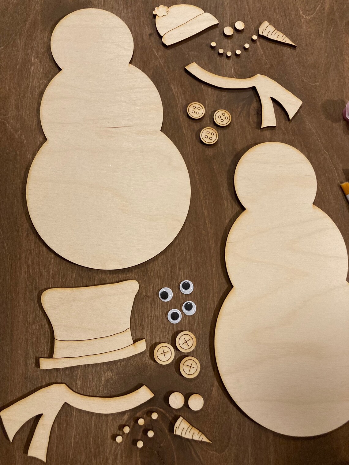 Kids DIY Craft Kit Paint a Snowman Snowman Painting Kit - Etsy