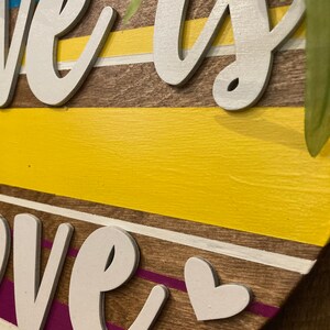 Love is Love, Wooden Door Sign, Front Door Sign, Door Hanger ...