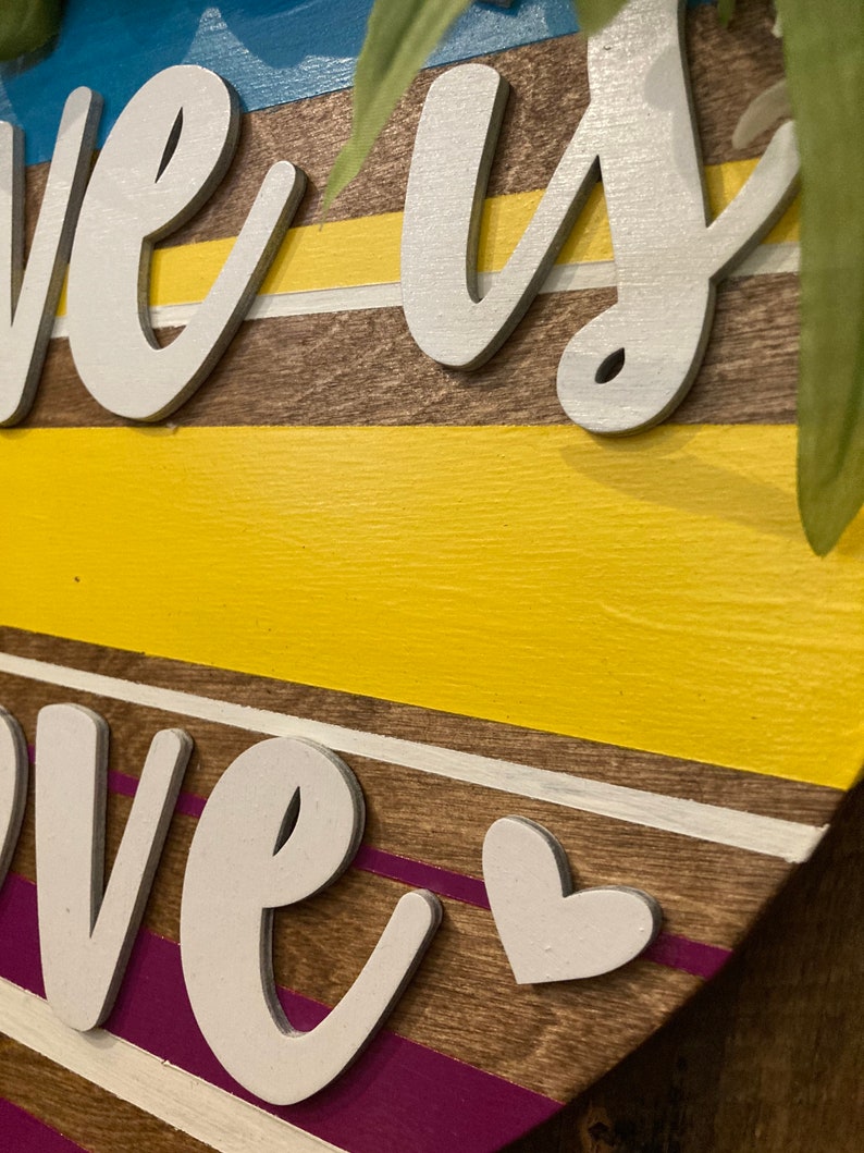 Love is Love Wooden Door Sign Front Door Sign Door Hanger | Etsy
