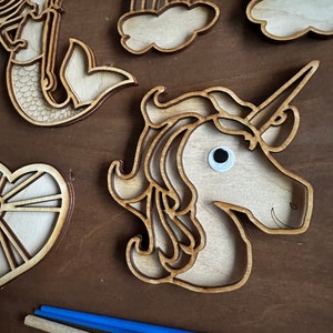 Kid's Stocking Stuffer Party Favor Unicorn Rainbow Mermaid Painting Kit ...