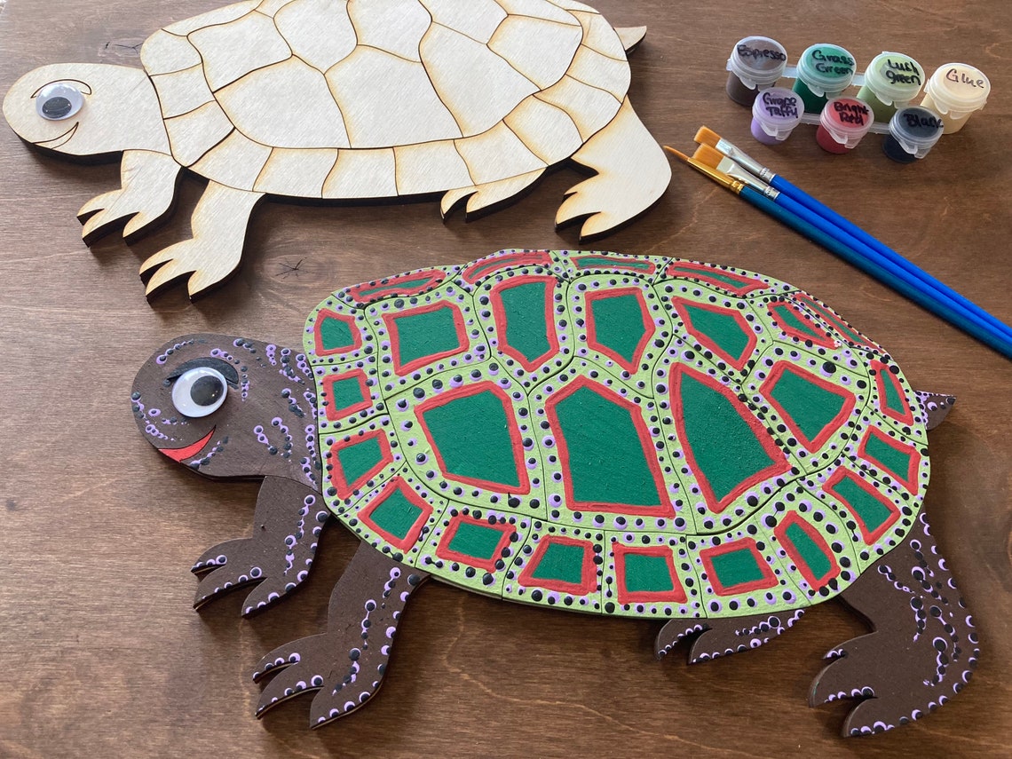 DIY Kit DIY Craft Kit Turtle Painting Kit Paint at Home - Etsy
