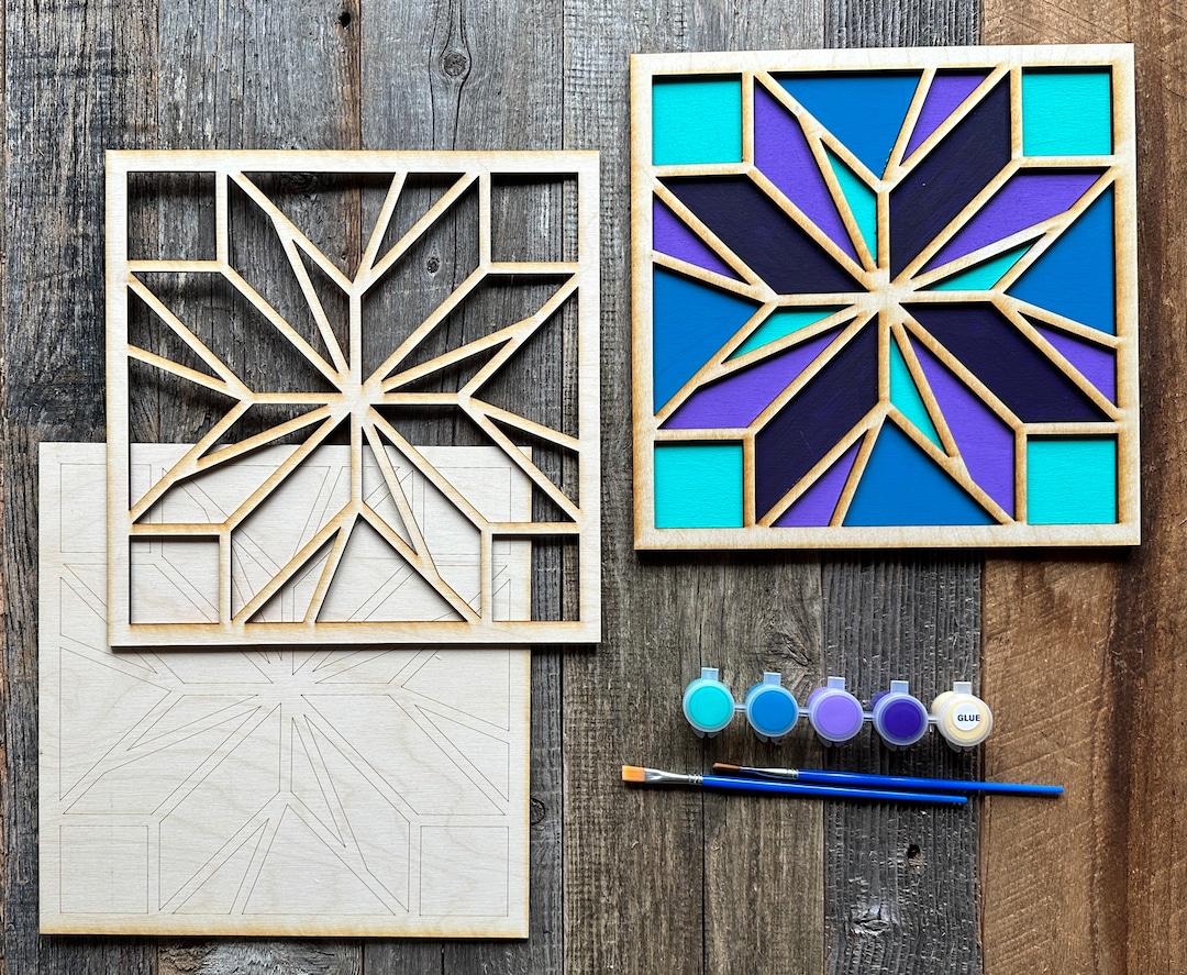 DIY Mosaic Pattern Decor Painting Kit, Easy to Paint DIY Craft Kit ...