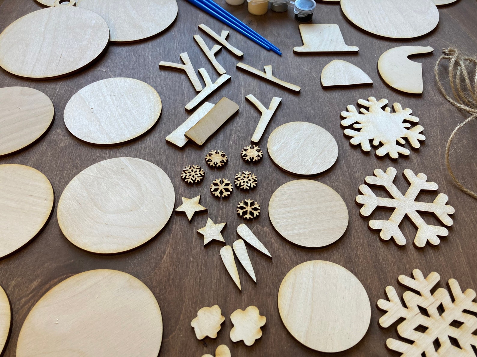 DIY Snowmen and Snowflake Ornaments Painting Kit, Kids DIY Ornament ...