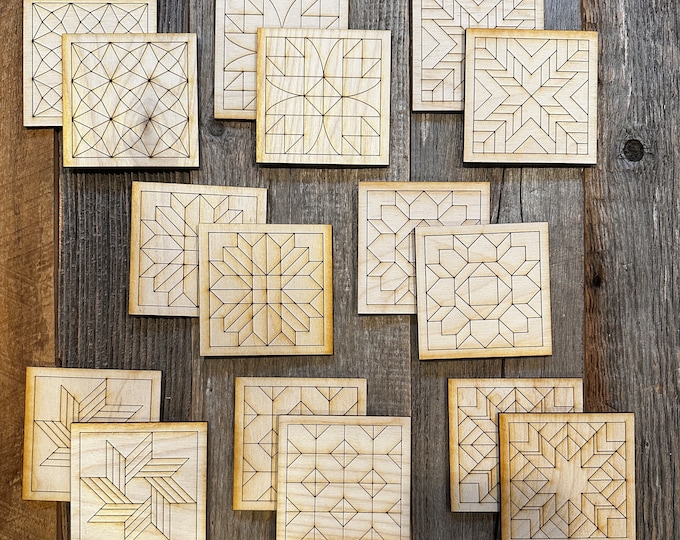 Laser Cut Barn Quilt Mosaics, Supplies for DIY Crafts, Laser Cut Shapes ...