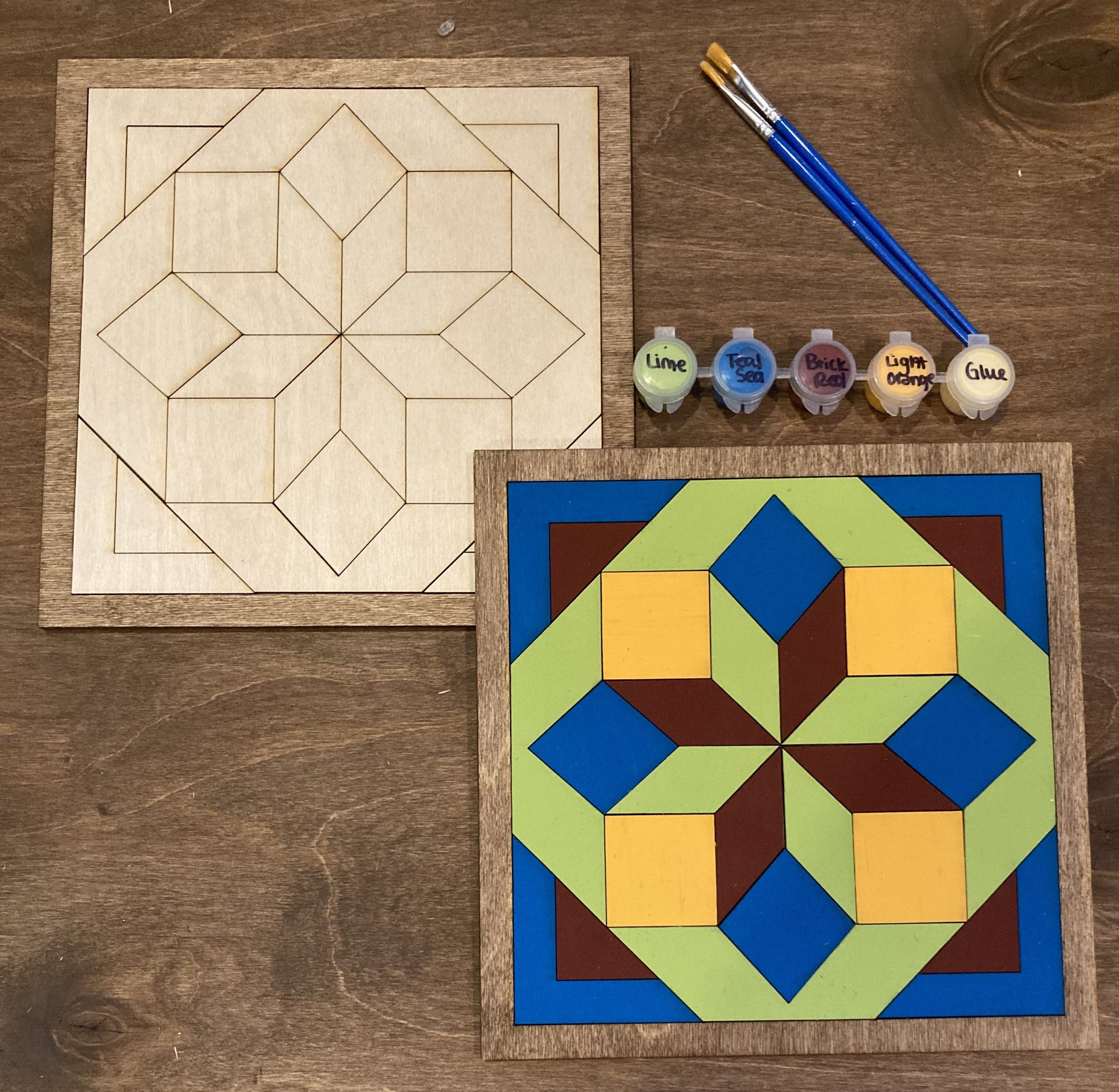 DIY Barn Quilt Painting Kit, DIY Mosaic Craft, Barn Quilt Kit, Paint at ...